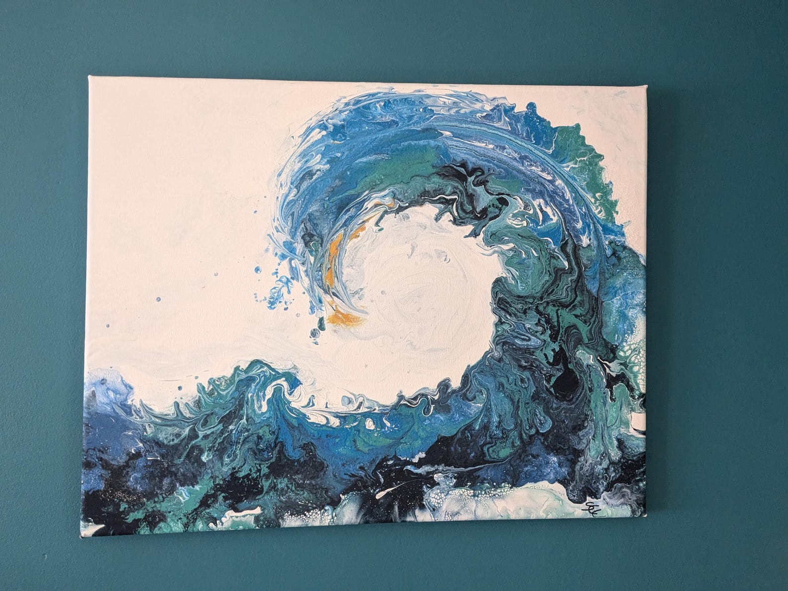 Wave by Suzie Original Abstract Painting on Stretched Canvas. Unique ...