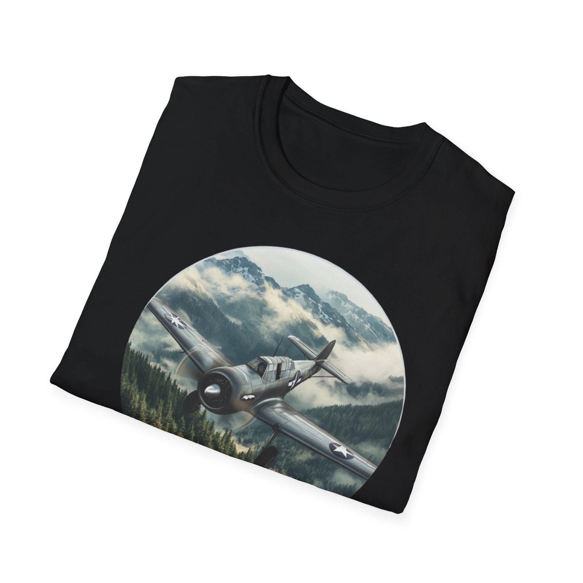Sporty Bush Pilot Aircraft in Flight Unisex Softstyle Tee, Aviation ...