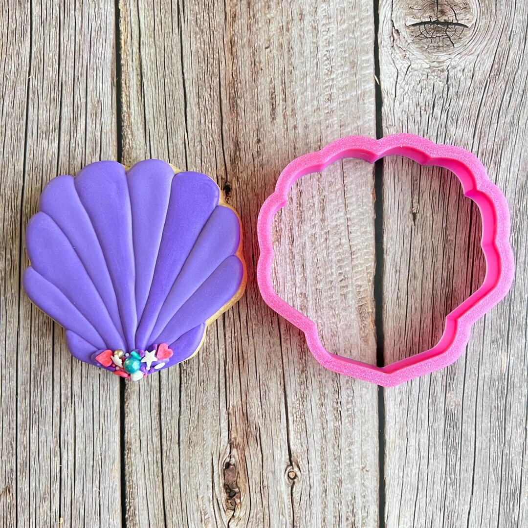 Clamshell Seashell Cookie Cutter | Custom Seashell Shaped Cookie Cutter ...