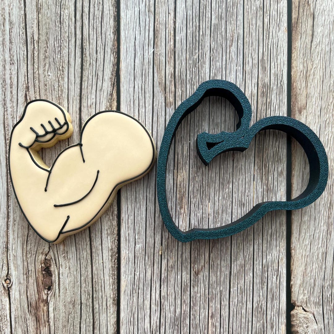 Muscle Cookie Cutter | Perfect Flexing Design for Birthdays, Physical ...