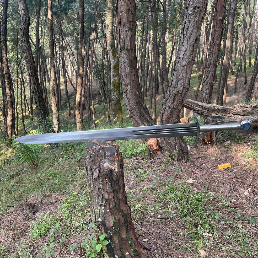 Handcrafted Viking Leaf Spring Sword With Scabbard – Unique Gift for ...