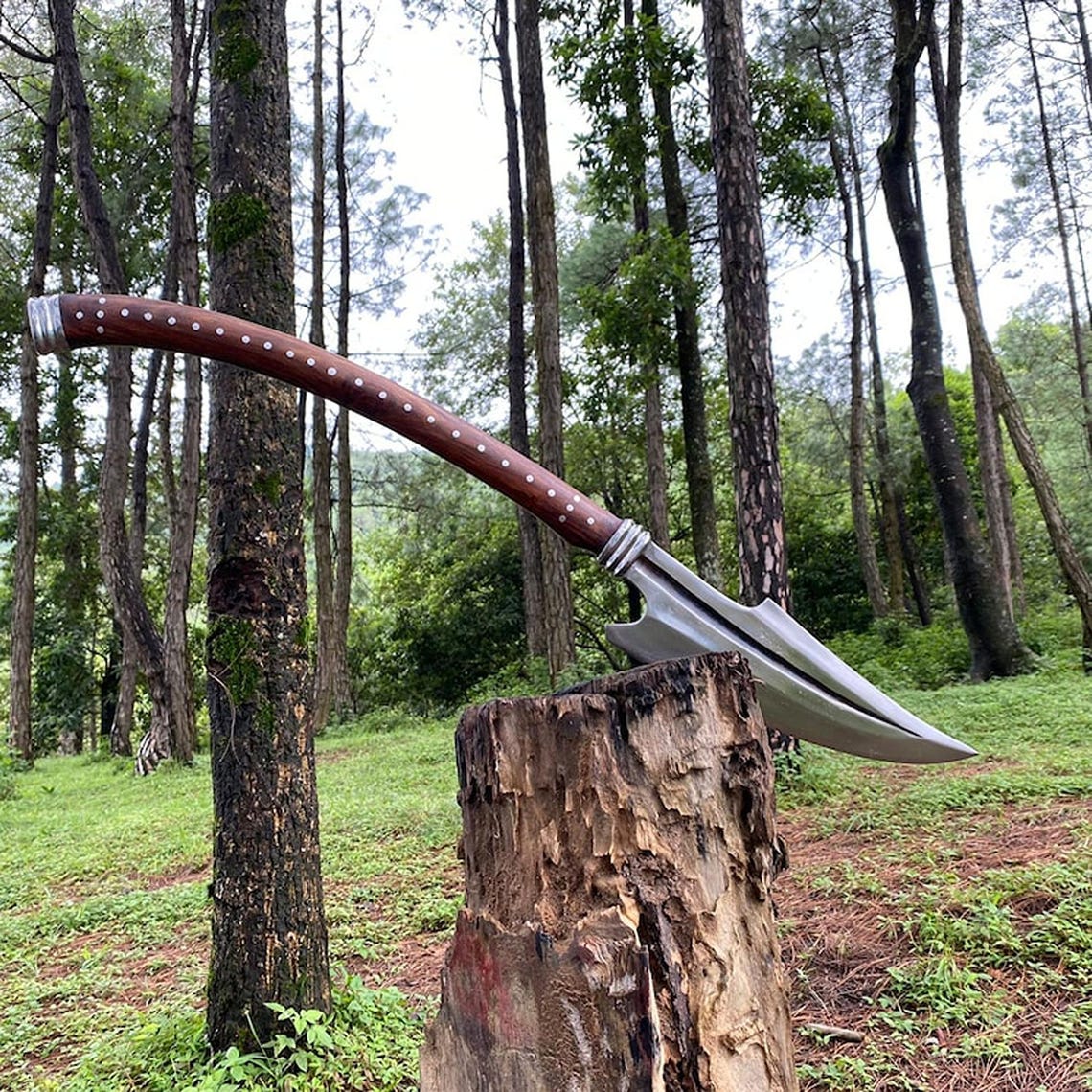 Hand Forged Long Handle Viking Axe | Handmade Custom Knife Axe | Viking ...