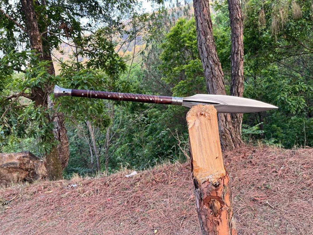 Leaf Spear/ Hand Forged Leaf Spear –leaf Spring of Truck/wood Handle ...