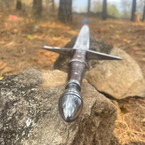28 Inch Handmade Viking Sword With Blue Sheath | Balanced Oil Tempered ...