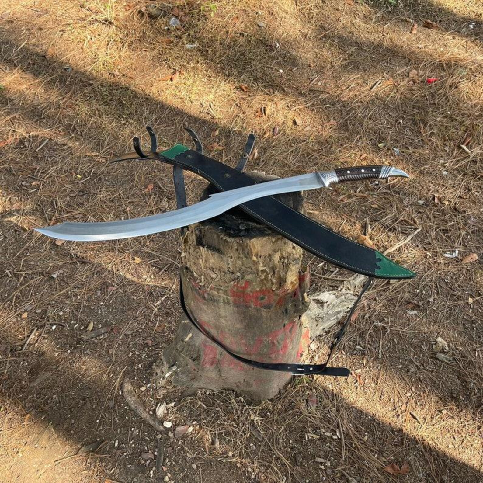 Handmade Viking Sword: Forged Carbon Steel Blade, Full Tang, Nepali ...
