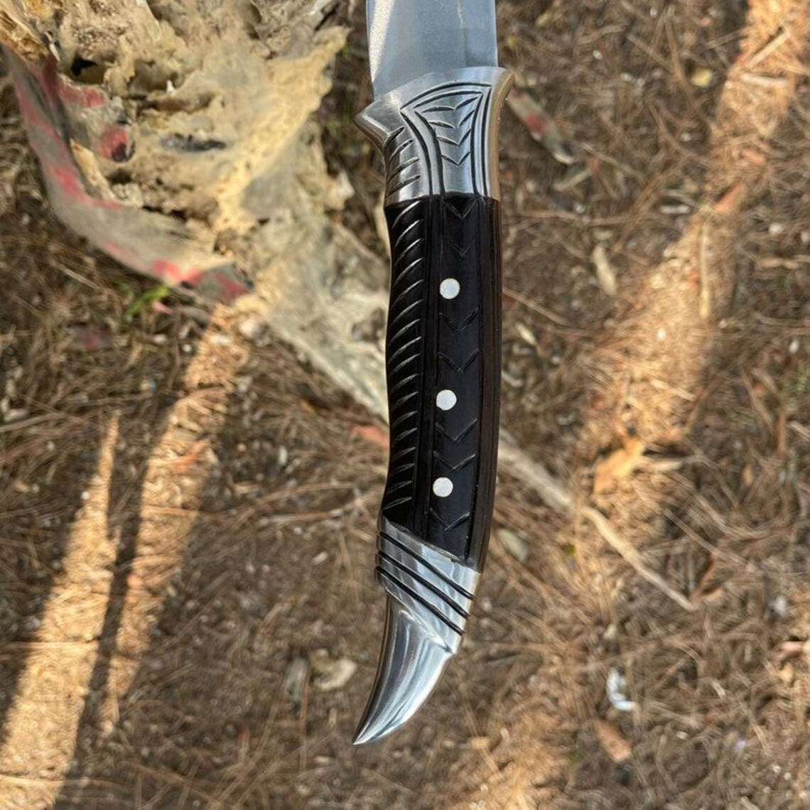 Handmade Viking Sword: Forged Carbon Steel Blade, Full Tang, Nepali ...