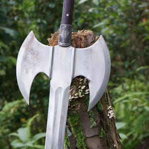 Handmade Axe Guard Spear Style Two Handed Sword | Made From Leaf Spring ...