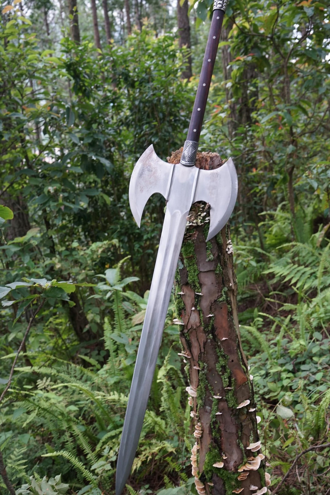 Handmade Axe Guard Spear Style Two Handed Sword | Made From Leaf Spring ...