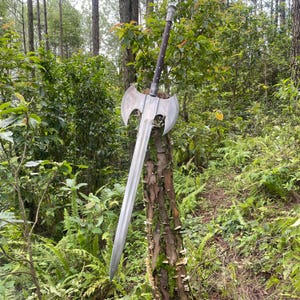 Handmade Axe Guard Spear Style Two Handed Sword | Made From Leaf Spring ...