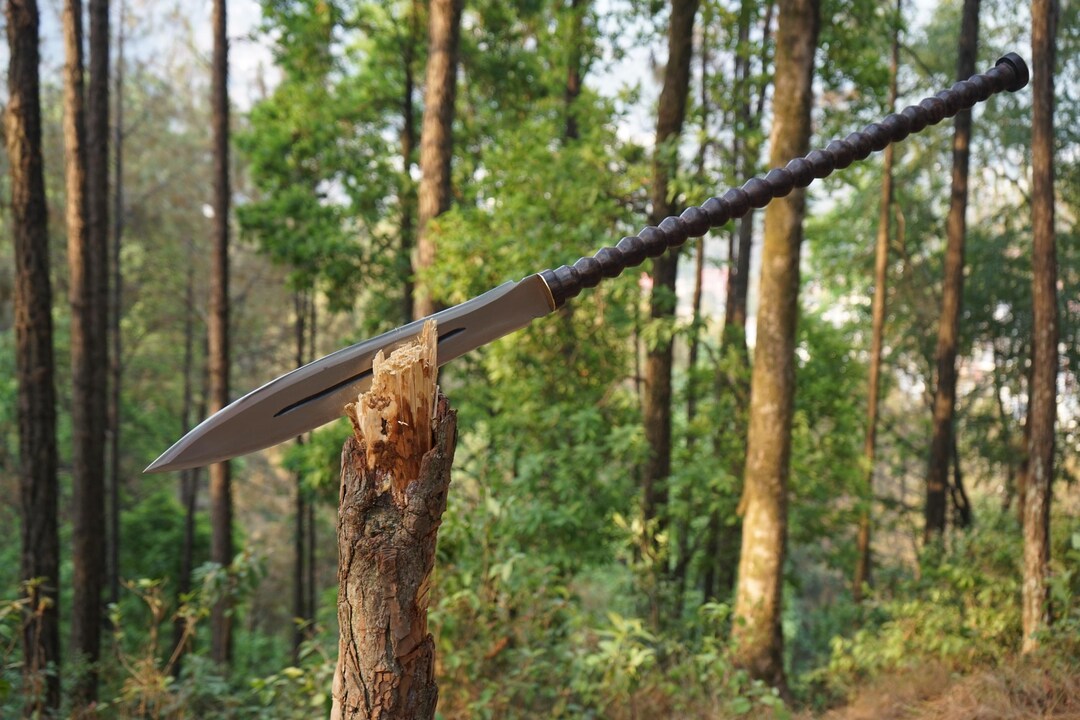 Handmade Viking Spear – Water Tempered 5160 Carbon Steel Blade With ...