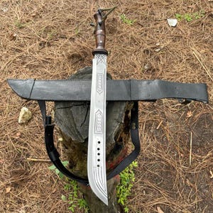 Hand Forged Book of Eli Machete: Carbon Steel Kukri Knife ...