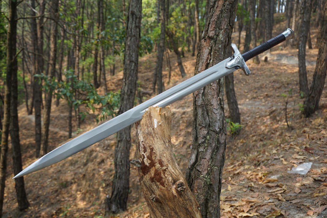 Hand Forged 34-inch Viking Long Sword With Rosewood Handle Personalized ...