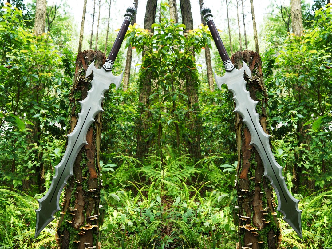 33 Inch Handmade Two Handed Viking Sword | Made by Water Tempered Leaf ...