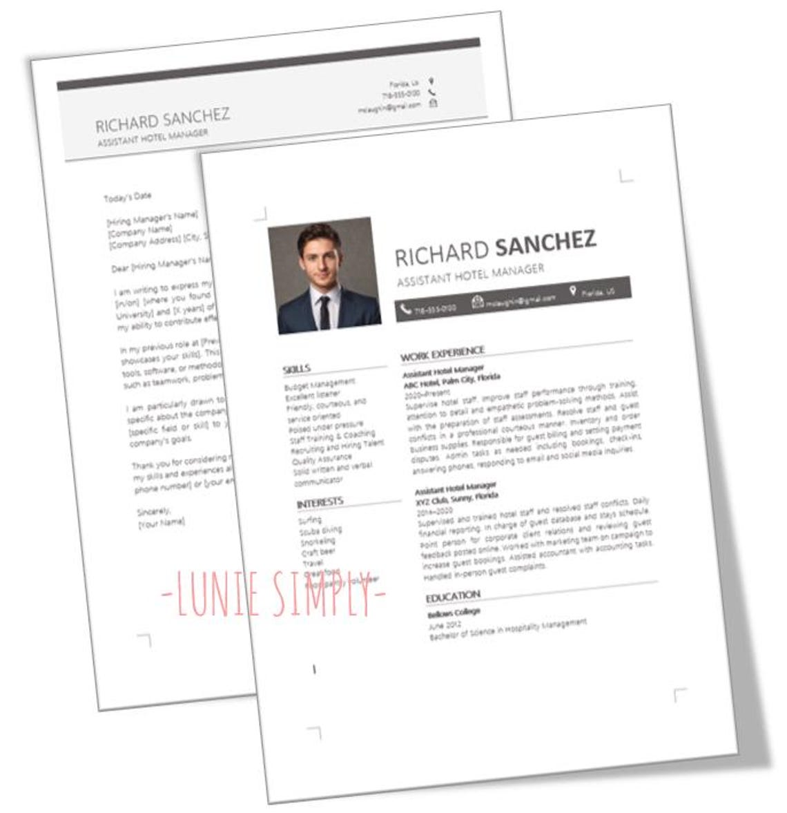 Classic Resume Templates CV Template Collection for Men and Women white ...