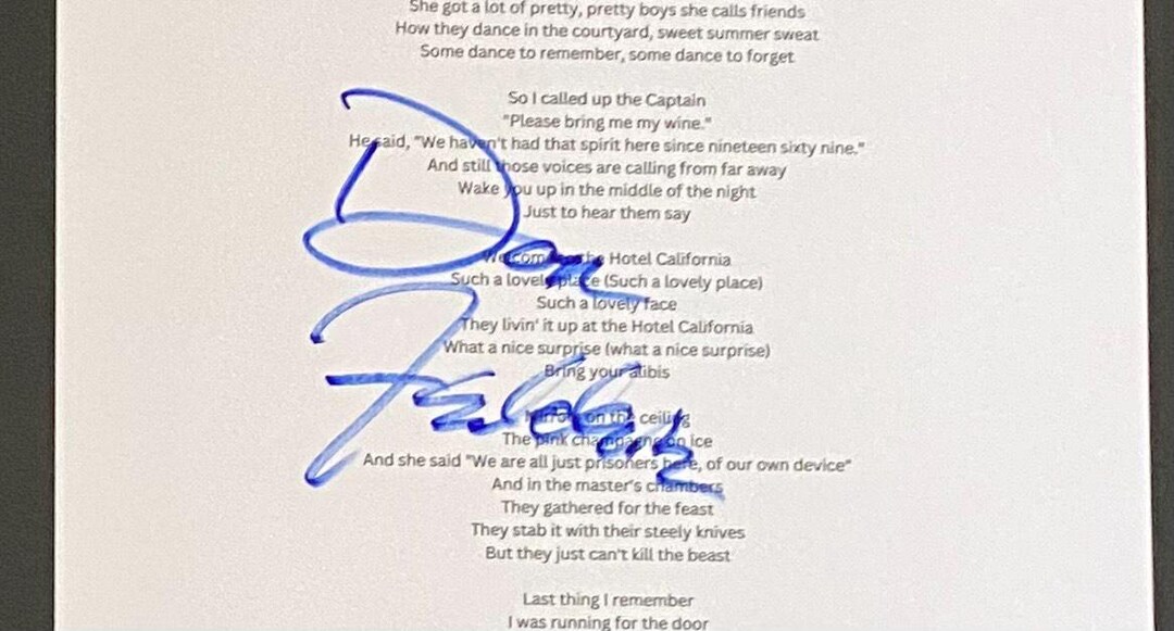 Don Felder Autograph on Eagles A4 Sheet With COA - Etsy