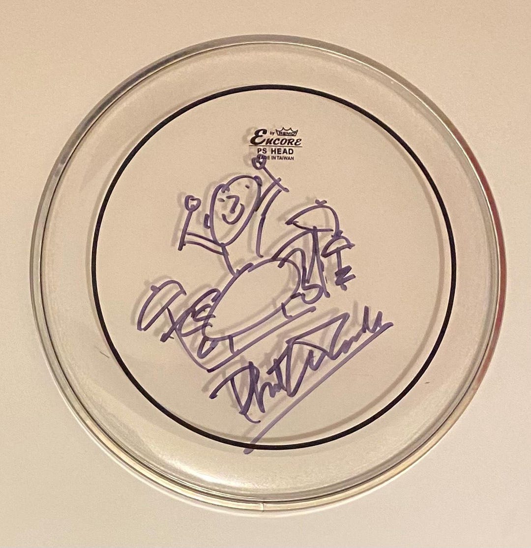 Phil Collins Autograph on Drum Head With COA - Etsy