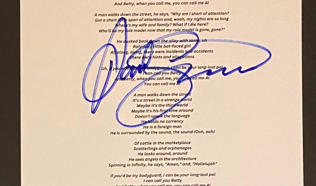 Paul Simon Autograph on A4 Sheet With COA - Etsy
