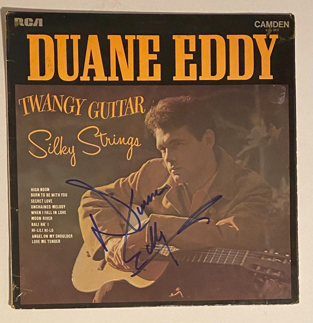 Duane Eddy Autograph on LP Sleeve With COA - Etsy