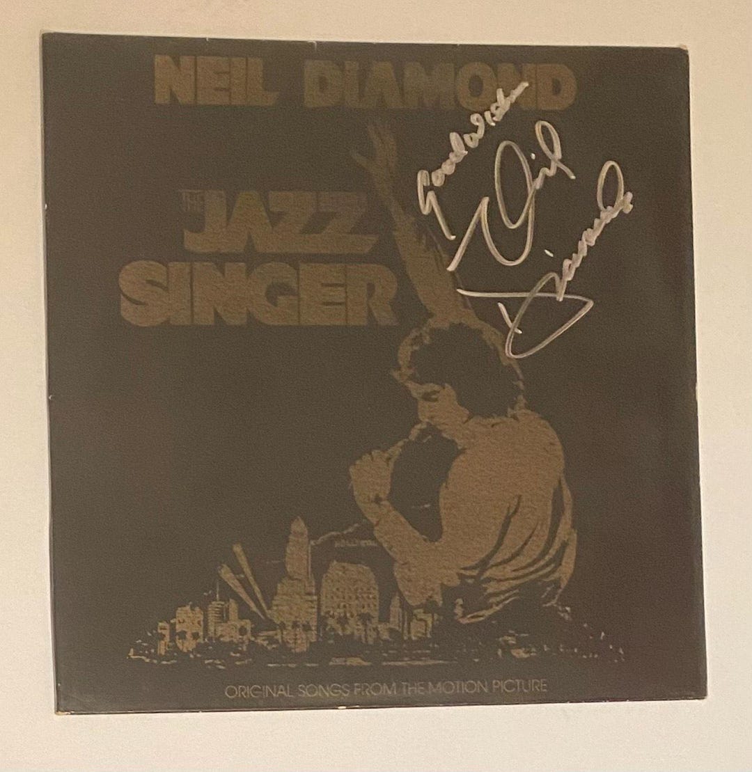 Neil Diamond Autograph on Jazz Singer LP Sleeve With COA - Etsy