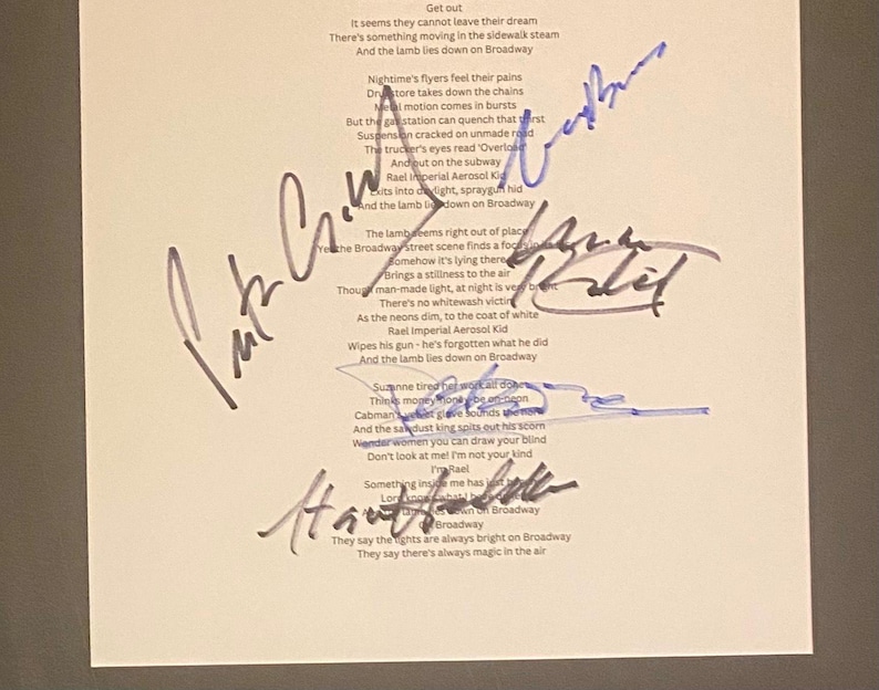 Genesis Autograph on A4 Sheet With COA - Etsy