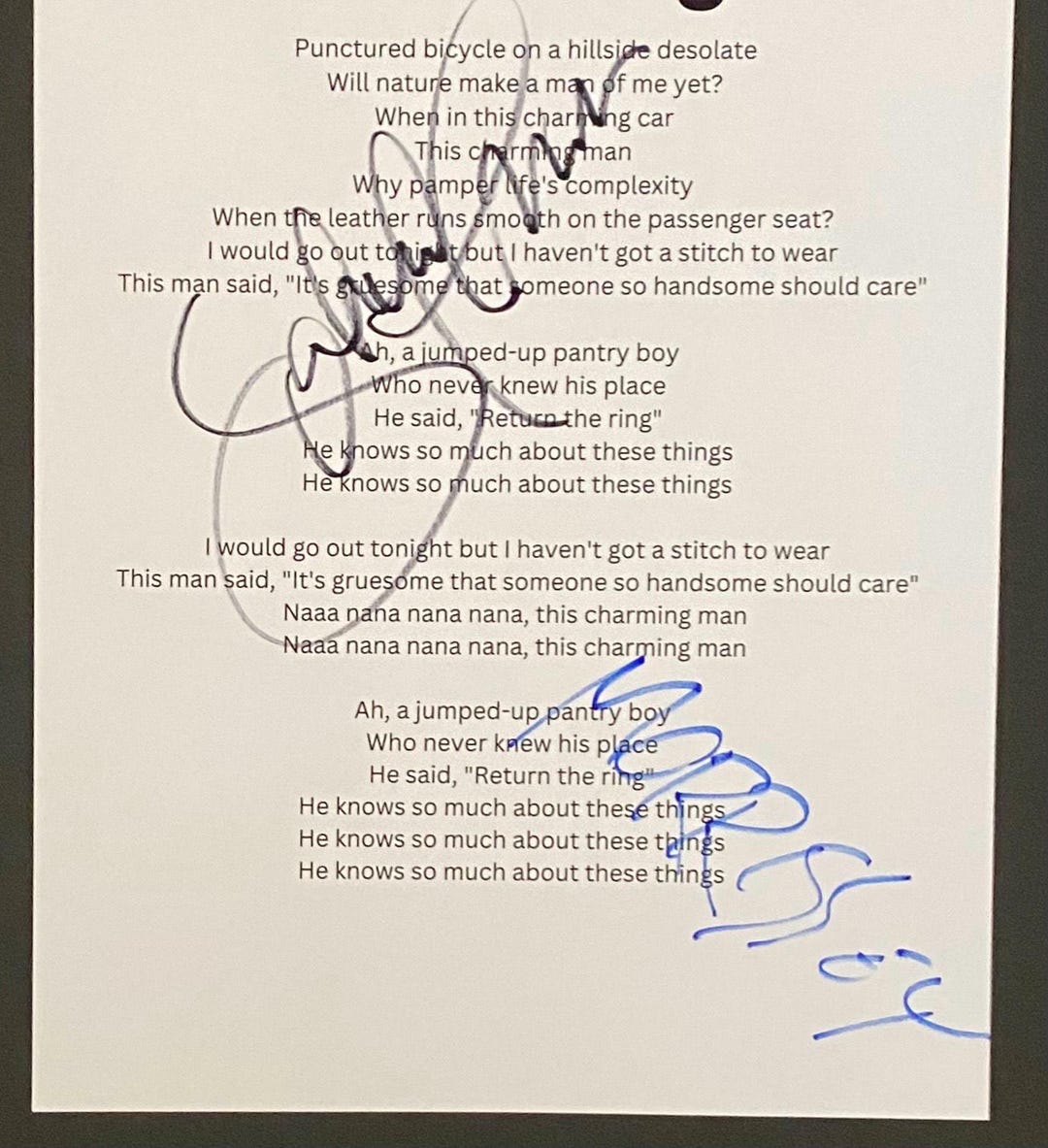 The Smiths Autograph on A4 Sheet With COA - Etsy