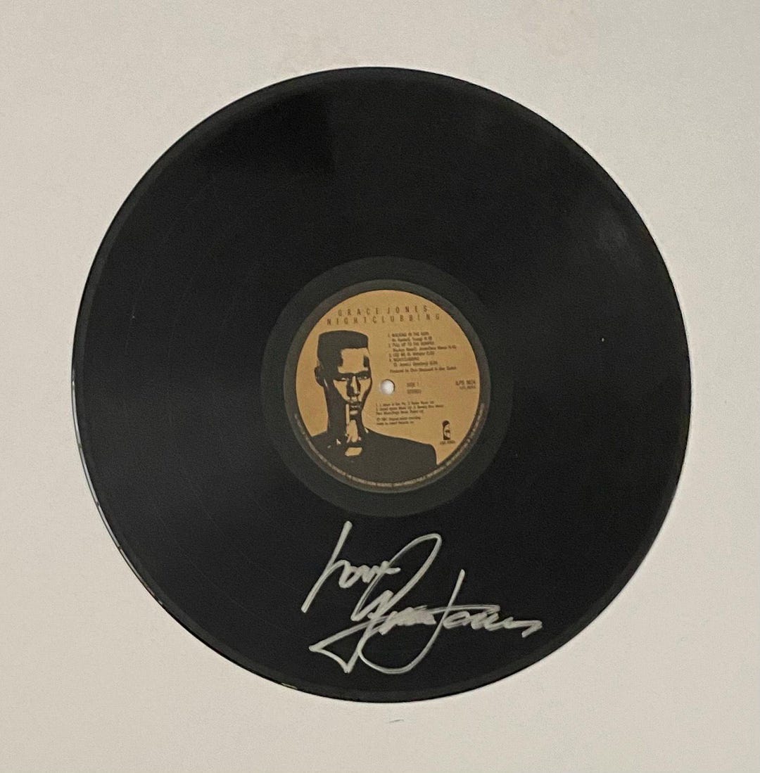 Grace Jones Autograph on LP Vinyl Record With COA - Etsy