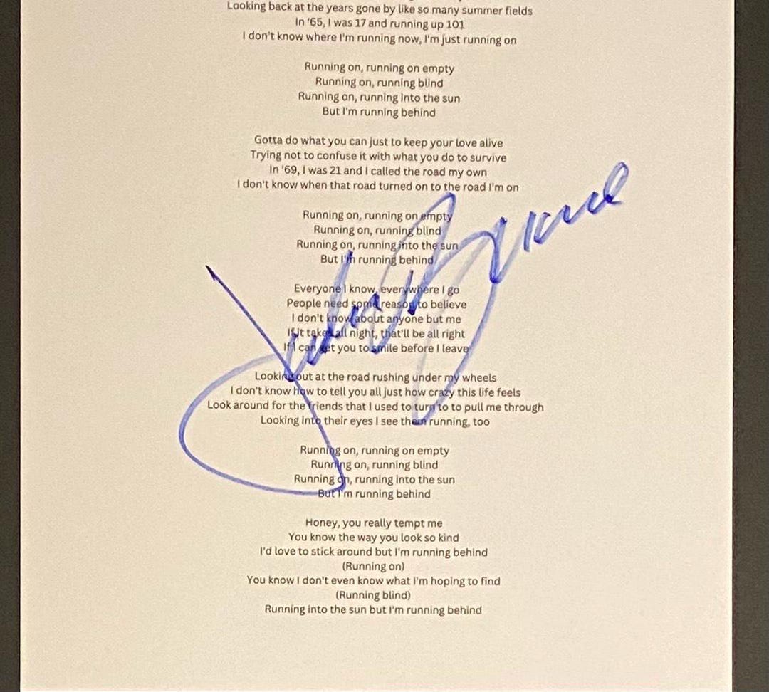 Jackson Browne Autograph on A4 Sheet With COA - Etsy