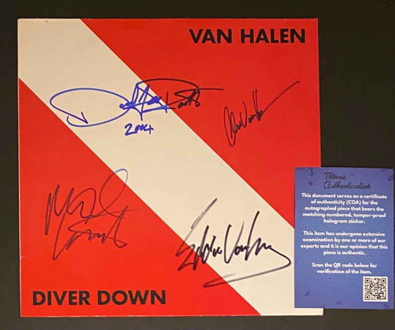 Van Halen Autograph on Original LP Sleeve With COA - Etsy