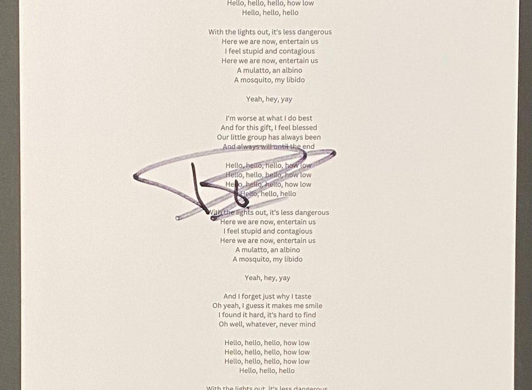 Dave Grohl Autograph on A4 Sheet With COA - Etsy
