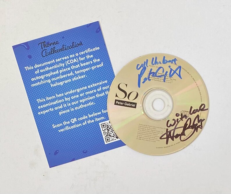 Peter Gabriel and Kate Bush SO Autographed CD With COA - Etsy Australia