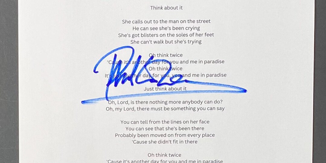 Phil Collins Autograph on A4 Sheet With COA - Etsy