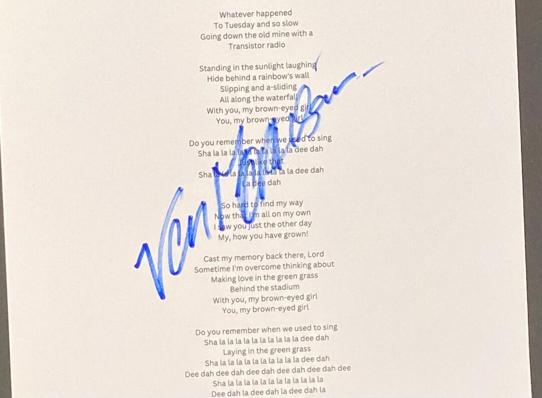 Van Morrison Autograph on A4 Sheet With COA - Etsy