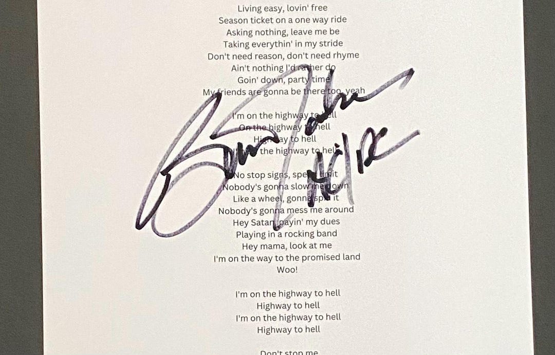 AC/DC Brian Johnson Autograph on A4 Sheet With COA - Etsy