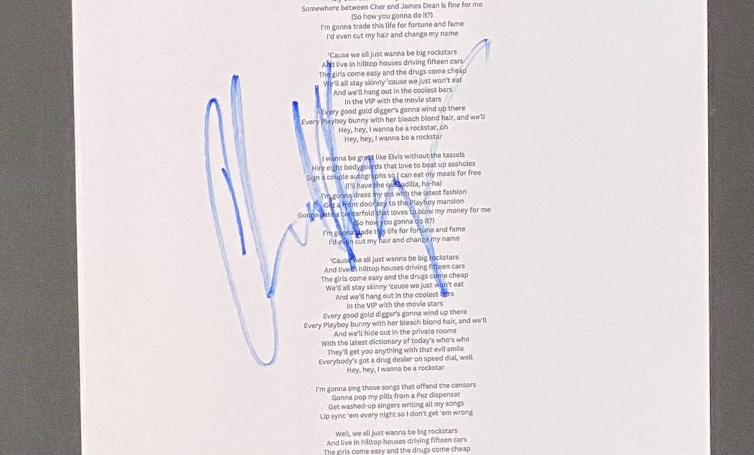 Chad Kroeger Nickelback Autograph on A4 Sheet With COA - Etsy