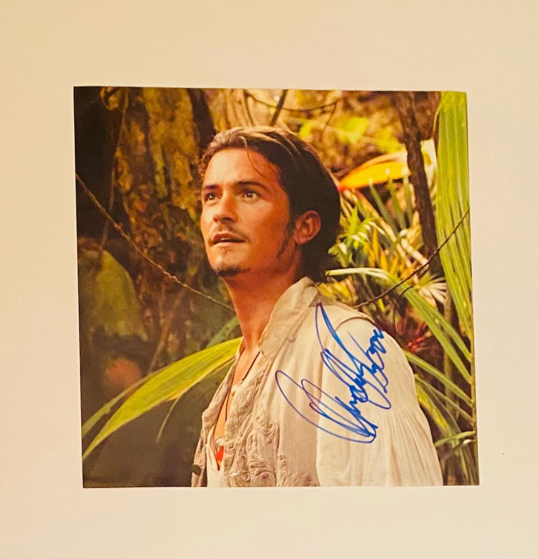 Orlando Bloom Pirates of the Caribbean Autographed 12 Inch Picture With ...