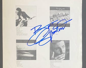 Bruce Springsteen Autograph on LP Insert With COA - Etsy