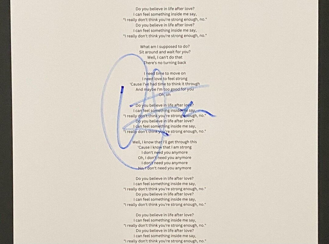 Cher Autograph on A4 Sheet With COA - Etsy