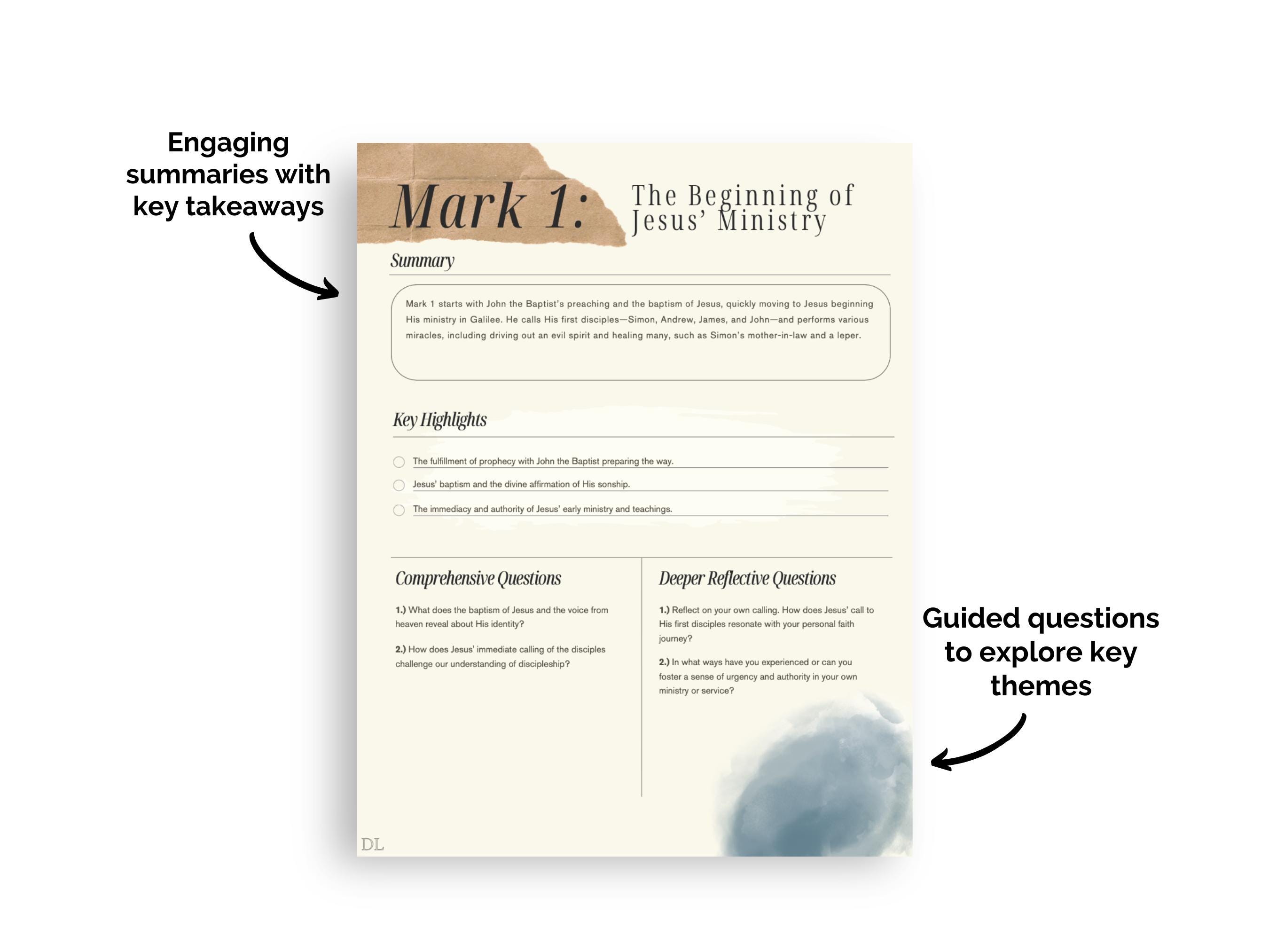 Mark Bible Study Guide: New Testament Overview (digital Download) - Etsy