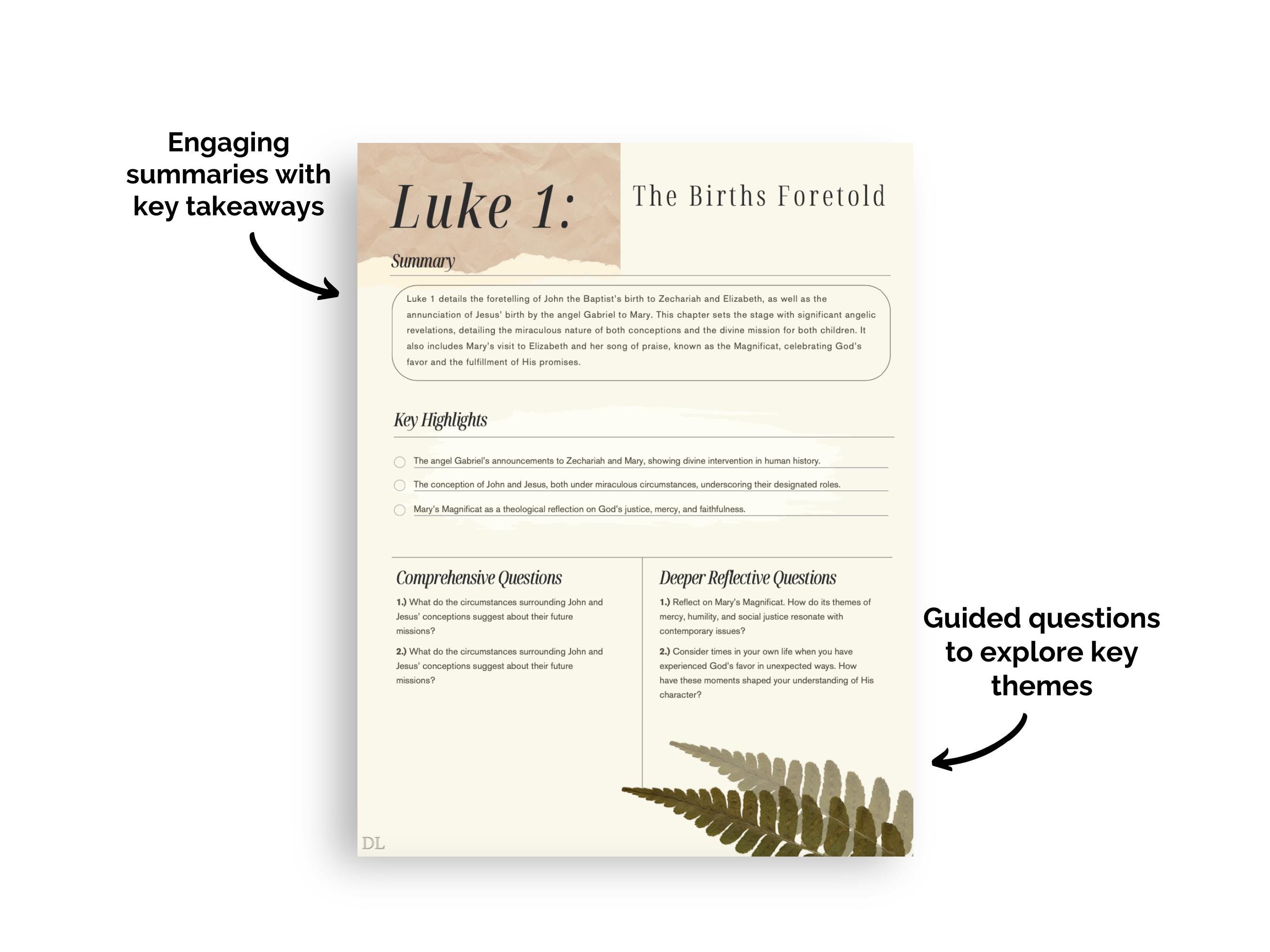 Luke Bible Study Guide: New Testament Resource (digital Download) - Etsy
