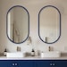 Oval Mirror - Navy Blue - Etsy