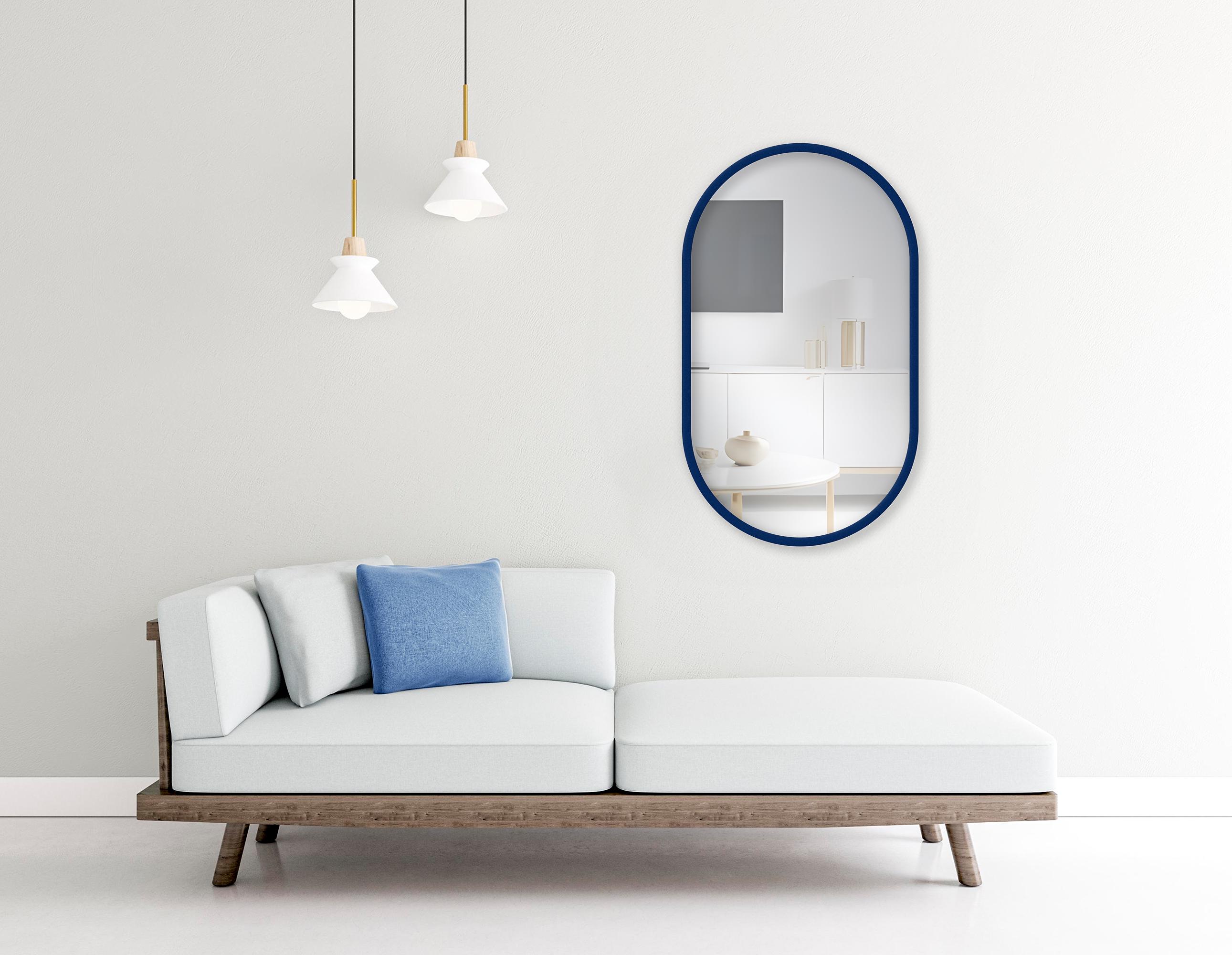 Oval Mirror - Navy Blue - Etsy