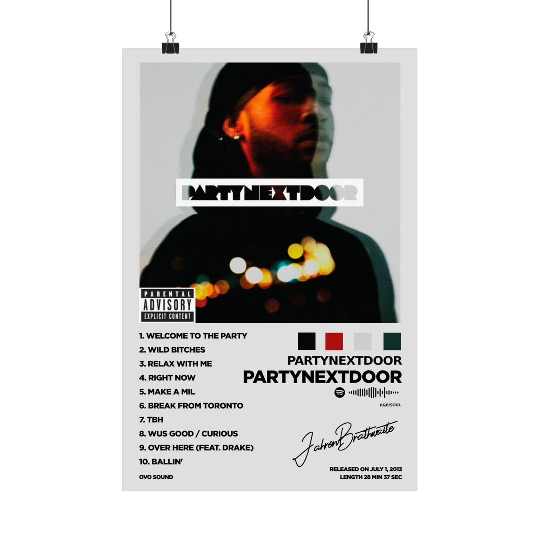 PARTYNEXTDOOR PARTYNEXTDOOR Poster Wall Album Art Album Cover PND Gift ...