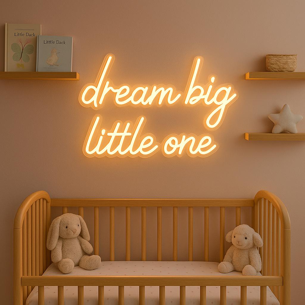 Kids Room LED Neon Sign | Playroom Wall Light | Dream Big Glow Decor ...