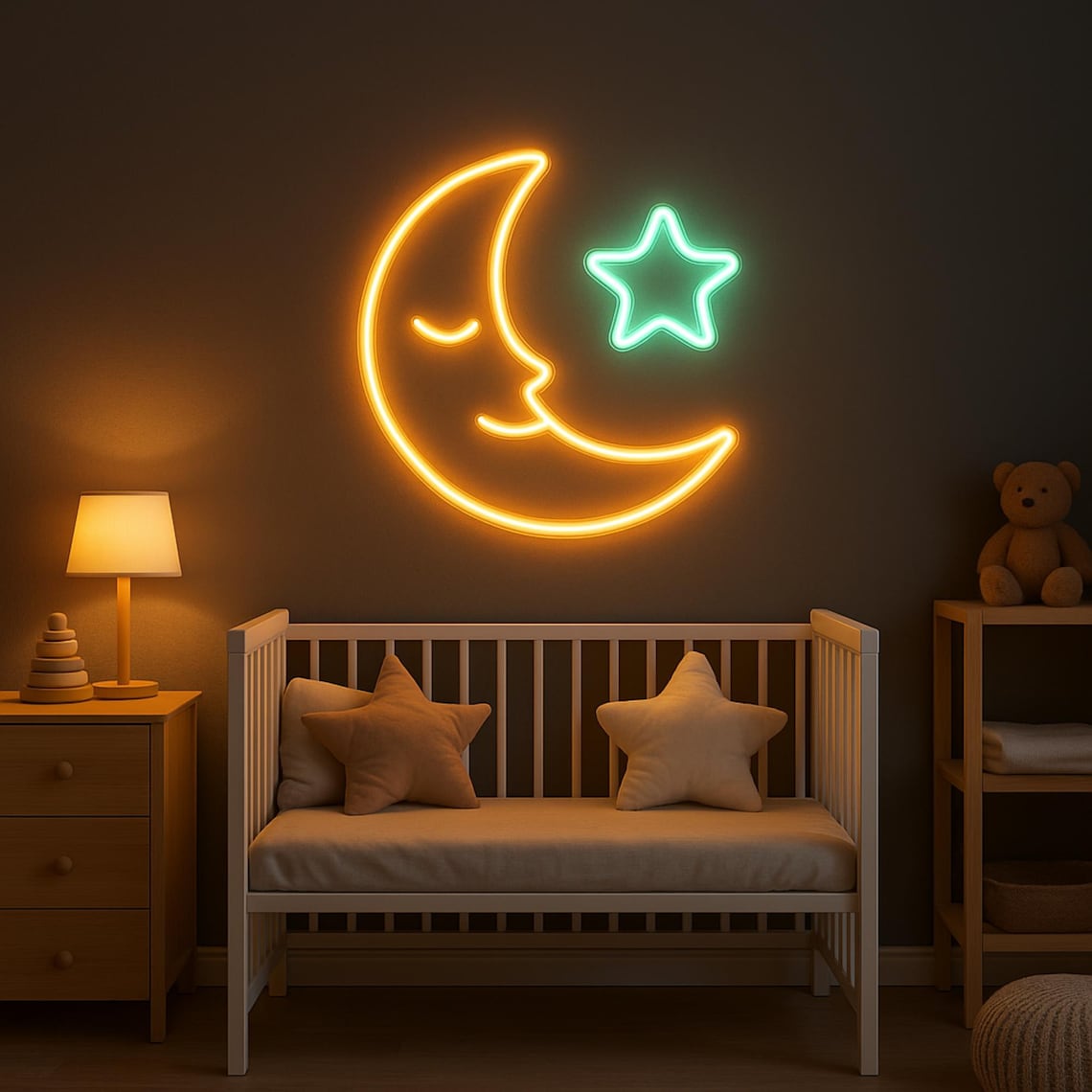 Kids Room LED Neon Sign | Playroom Wall Light | Dream Big Glow Decor ...