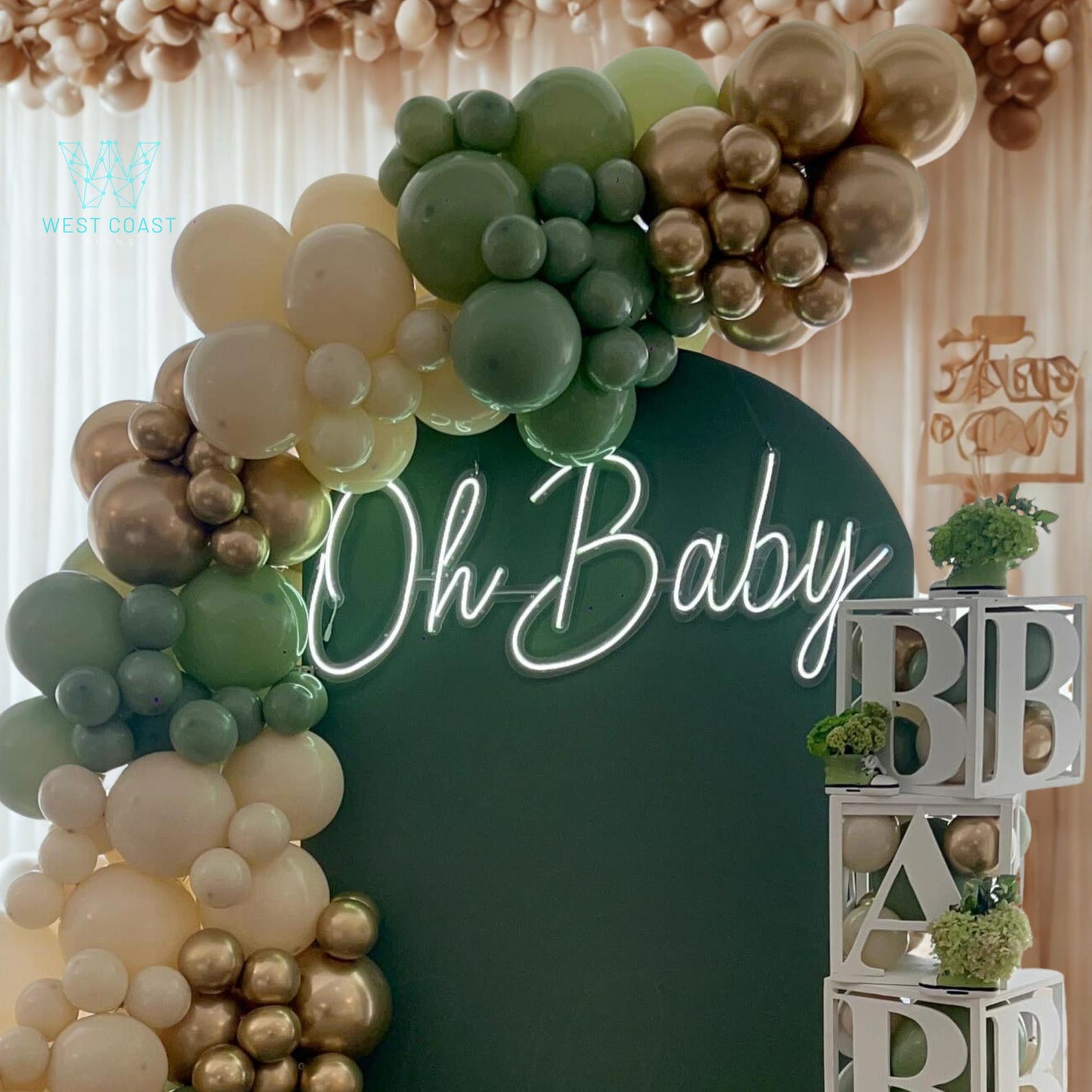 Custom Baby Name Neon Sign | Personalized Nursery LED Light | Kids Room ...