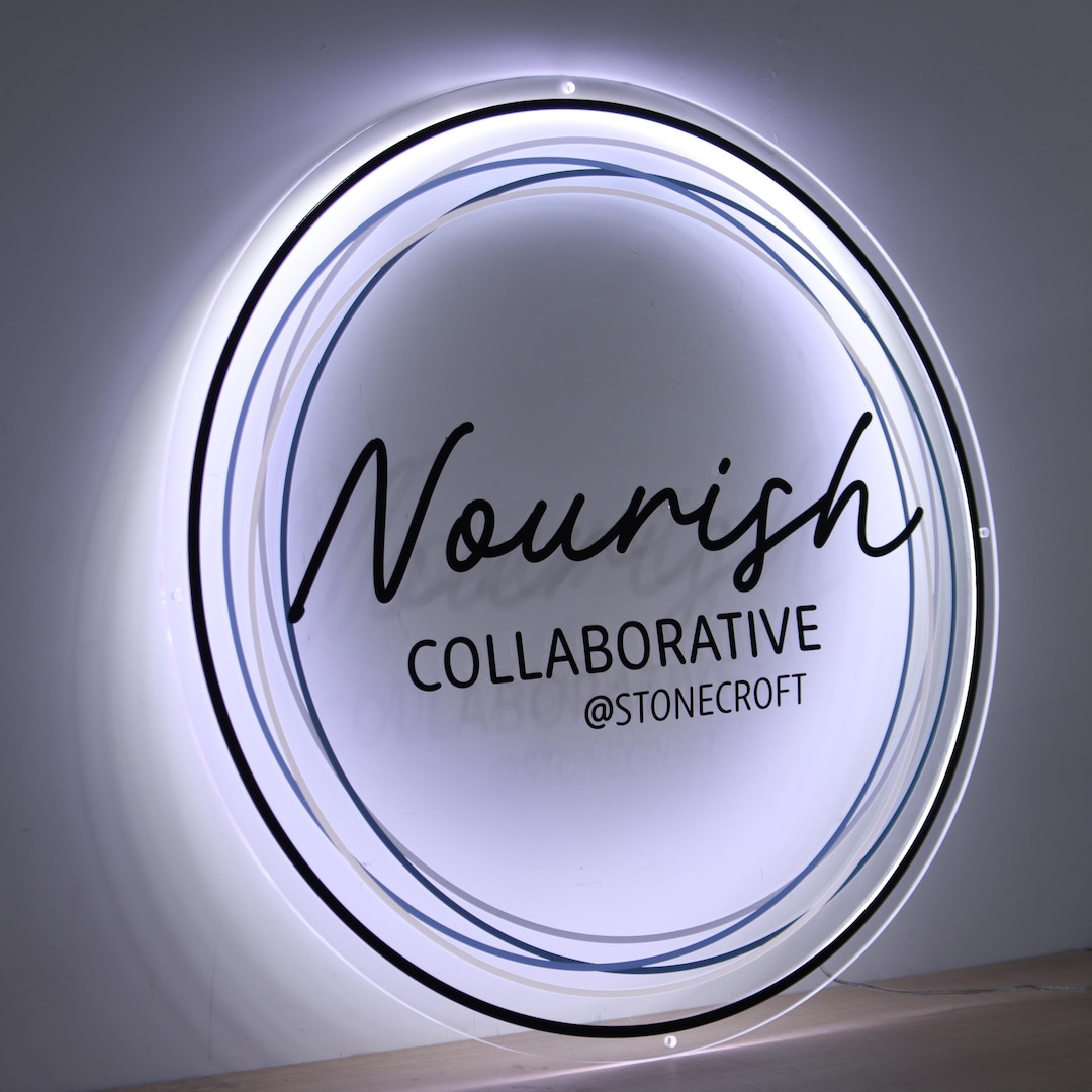 Acrylic Backlit Sign | Custom Neon Backlit Logo | Light up Business ...