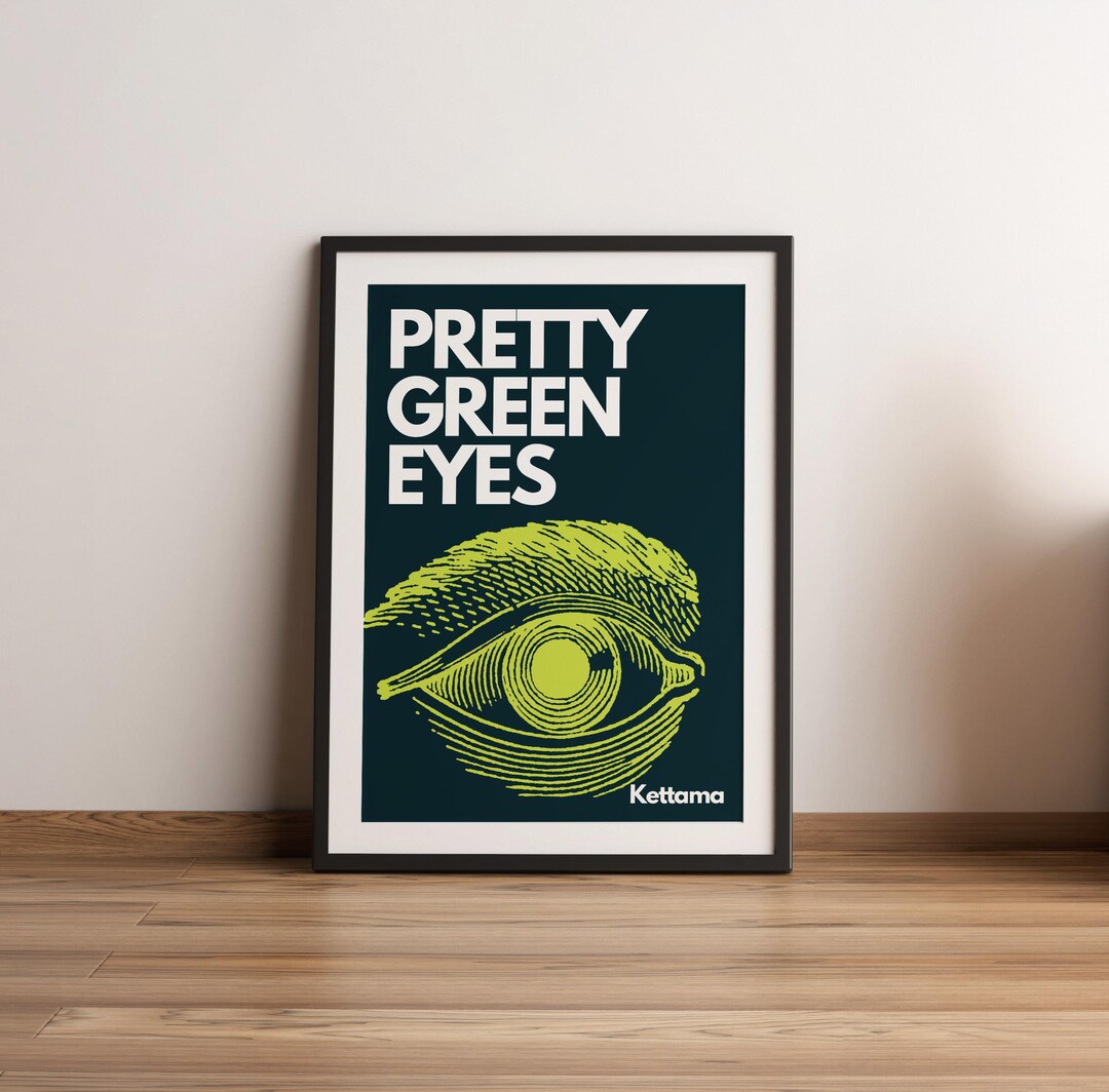 Pretty Green Eyes - Lyric Poster - Etsy