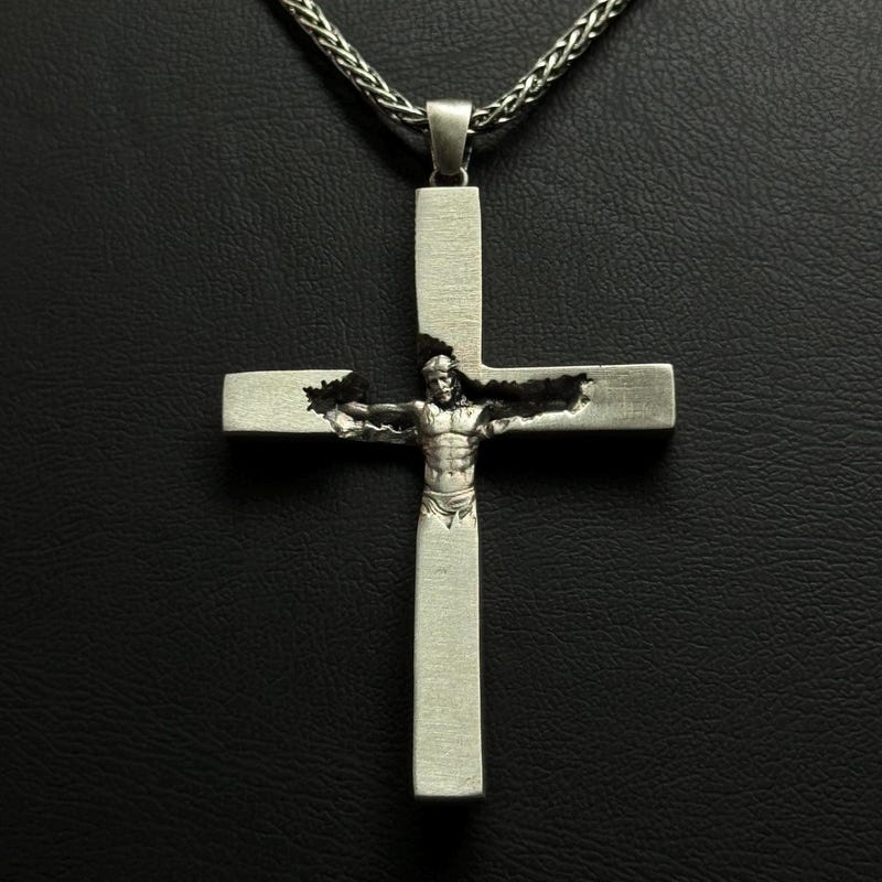 Silver Crucifix - Etsy