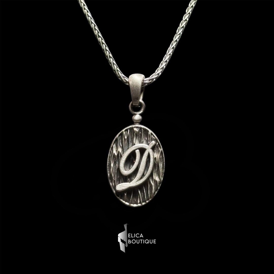 Personalized Silver Letter Pendant Necklace for Men and Women, Custom ...