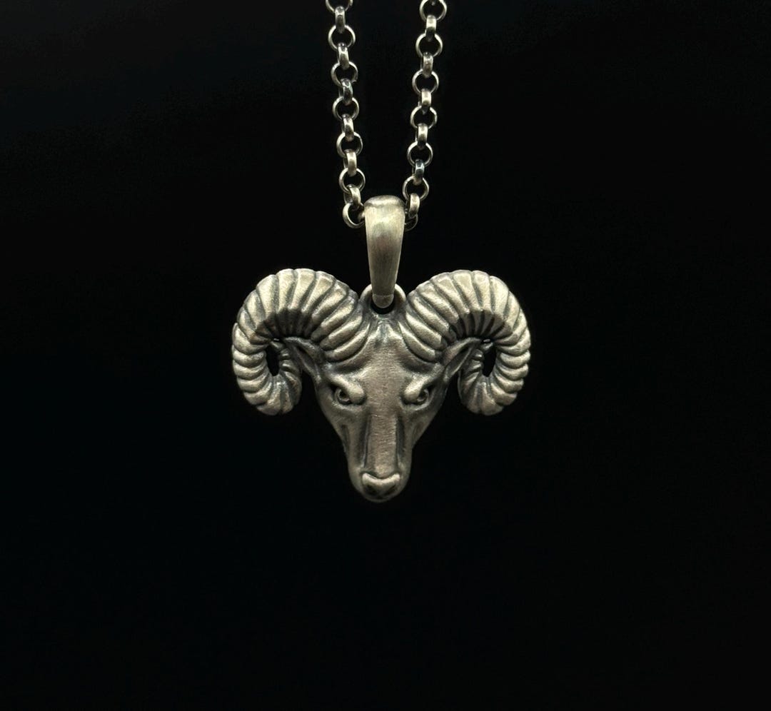 Silver Aries Figure Pendant Necklace - Aries Figure, Jewelry for Aries ...